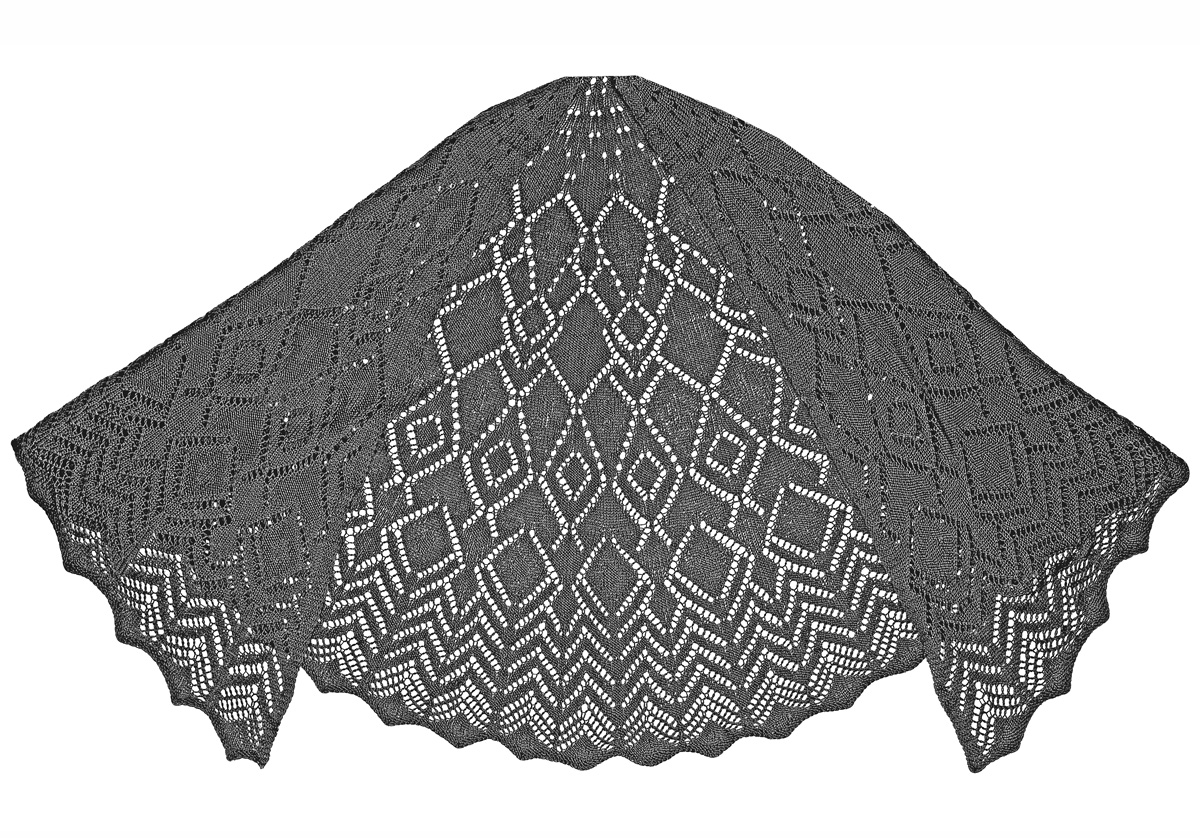 Lana Grossa HALFRONDE DOEK Cool Wool Fine | FILATI Doeken & Co. Uitgave ...